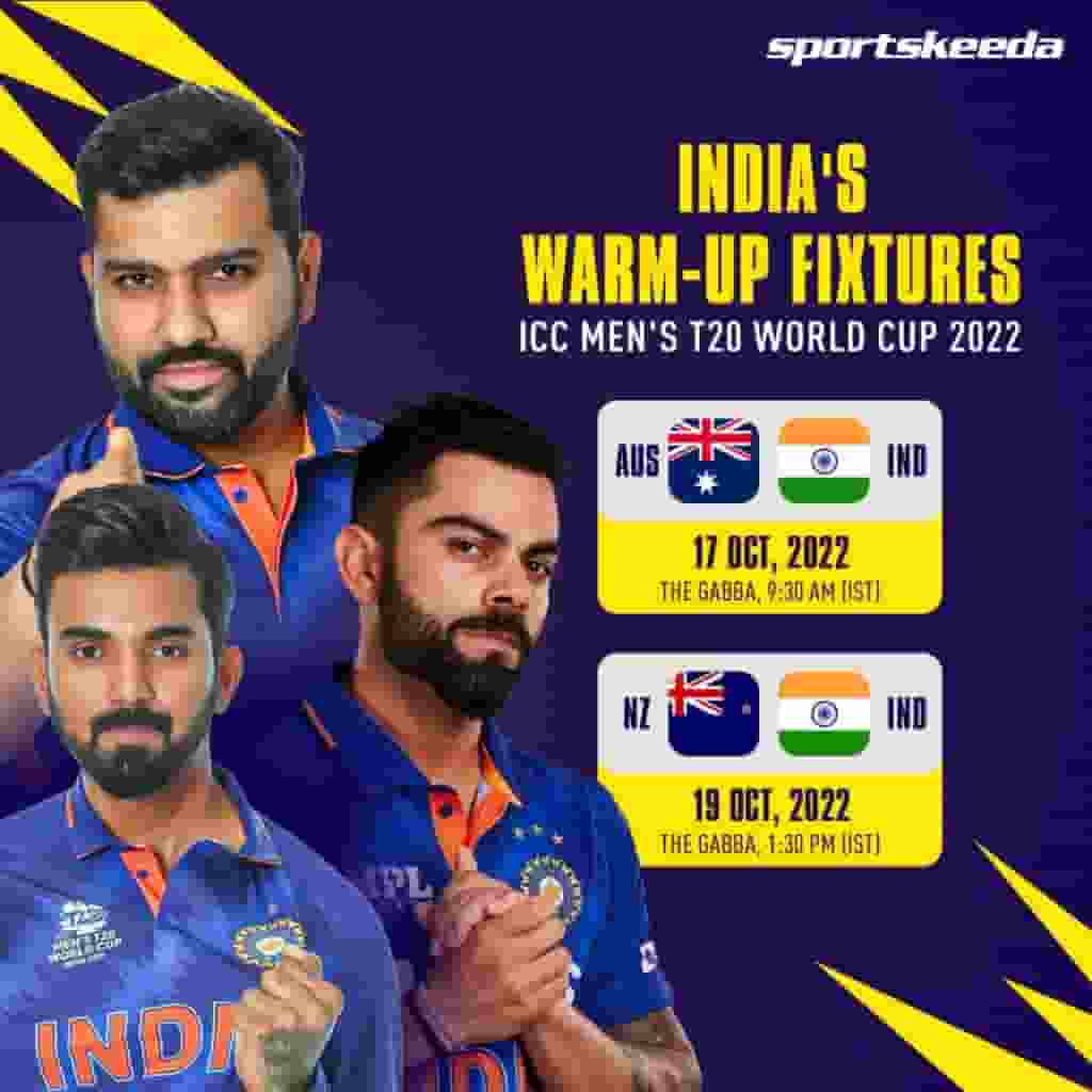 ICC Men's T20 World Cup Warm-up Matches 2022/23 - Full Schedule ...